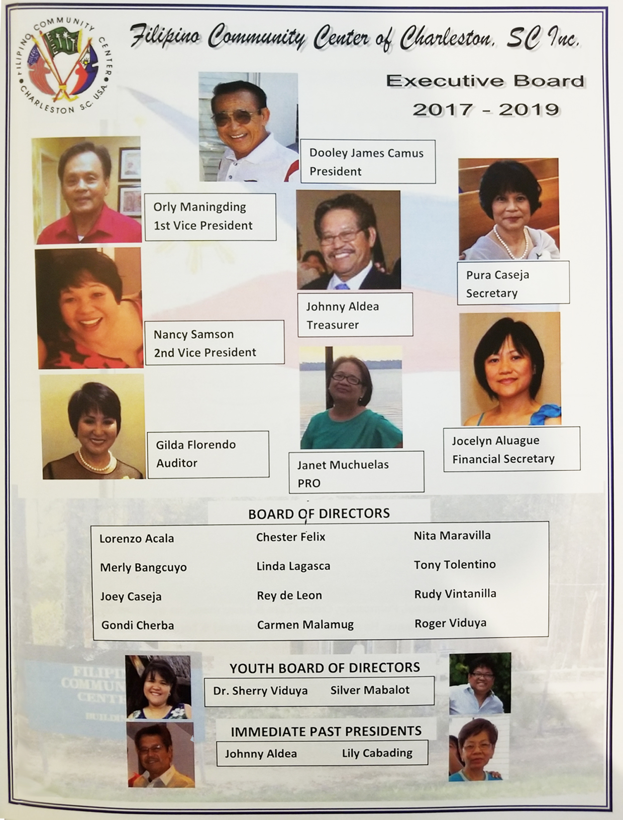 2017 – 2019 Officers & Board of Directors – FCC | Filipino Community ...